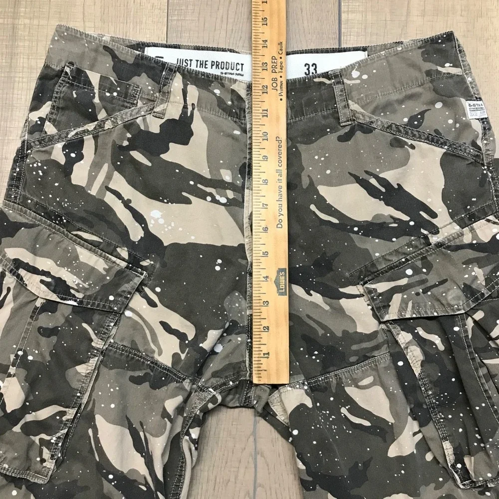 G-Star | Shorts | Gstar Raw Shorts Mens 33 Green Camo Cargo Rovic Loose ...